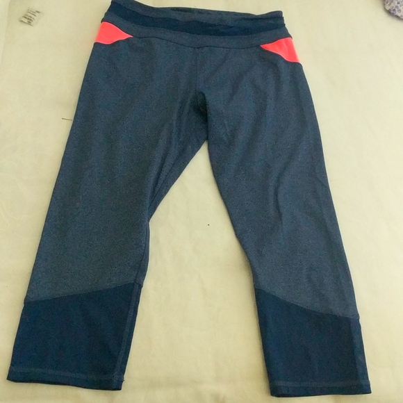 Kyodan | Pants & Jumpsuits | Kyodan Capri Workout Leggings Navy Neon ...
